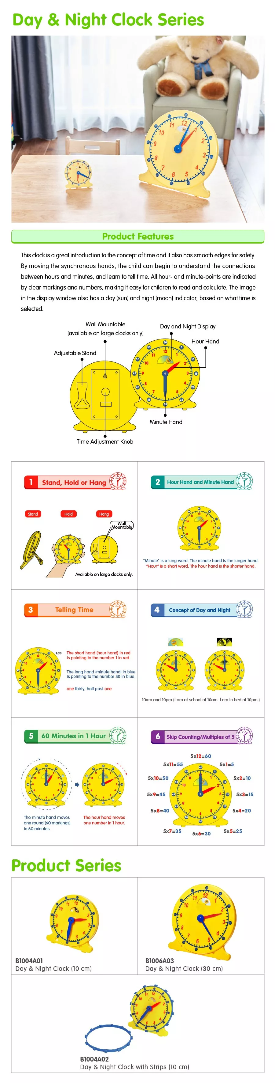 Day & Night Clock Series - Our Products | U.S.L. Toys Official Website