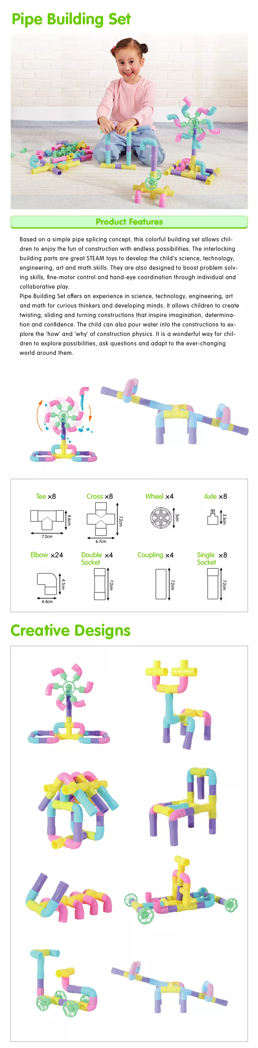 Pipe Building Set - Our Products | U.S.L. Toys Official Website