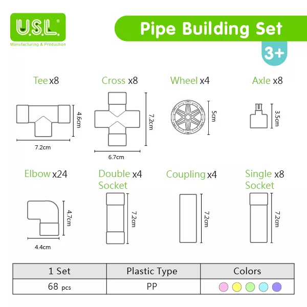 Pipe Building Set (Building Blocks) - Educational teaching aids, STEM ...